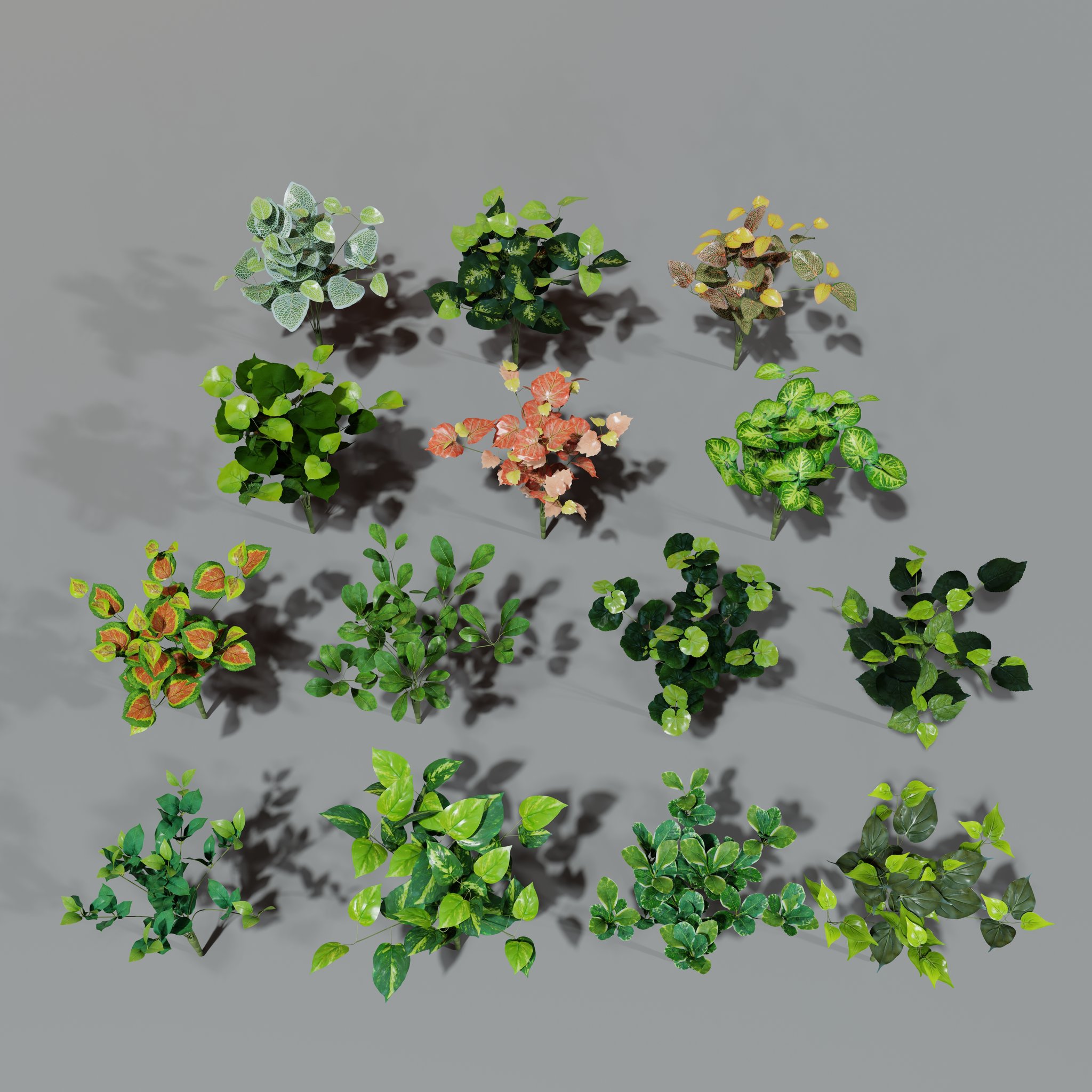 Artifical plant pack 45 cm | 3D Indoor models | BlenderKit