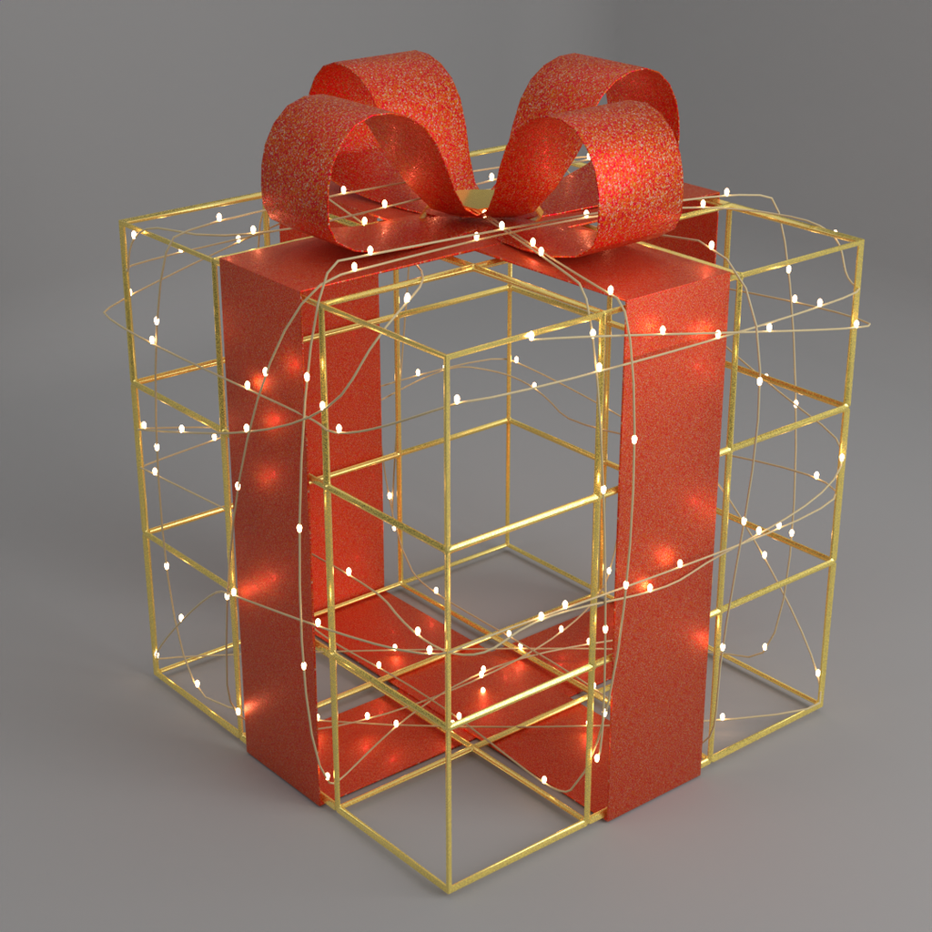 LED Gift Box Decoration | Holiday Decorations models | BlenderKit