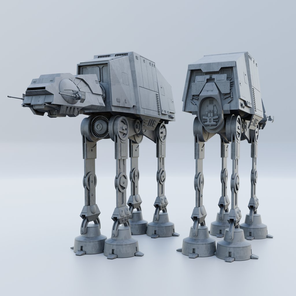 AT-AT Walker | Space models | BlenderKit