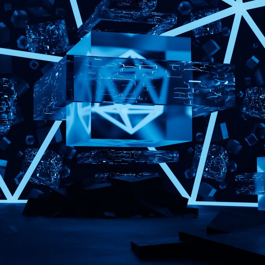 Ikoza blue | FREE Abstract scenes | BlenderKit