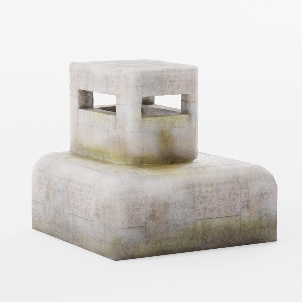 Concrete Bunker WW2 | Historic Buildings models | BlenderKit