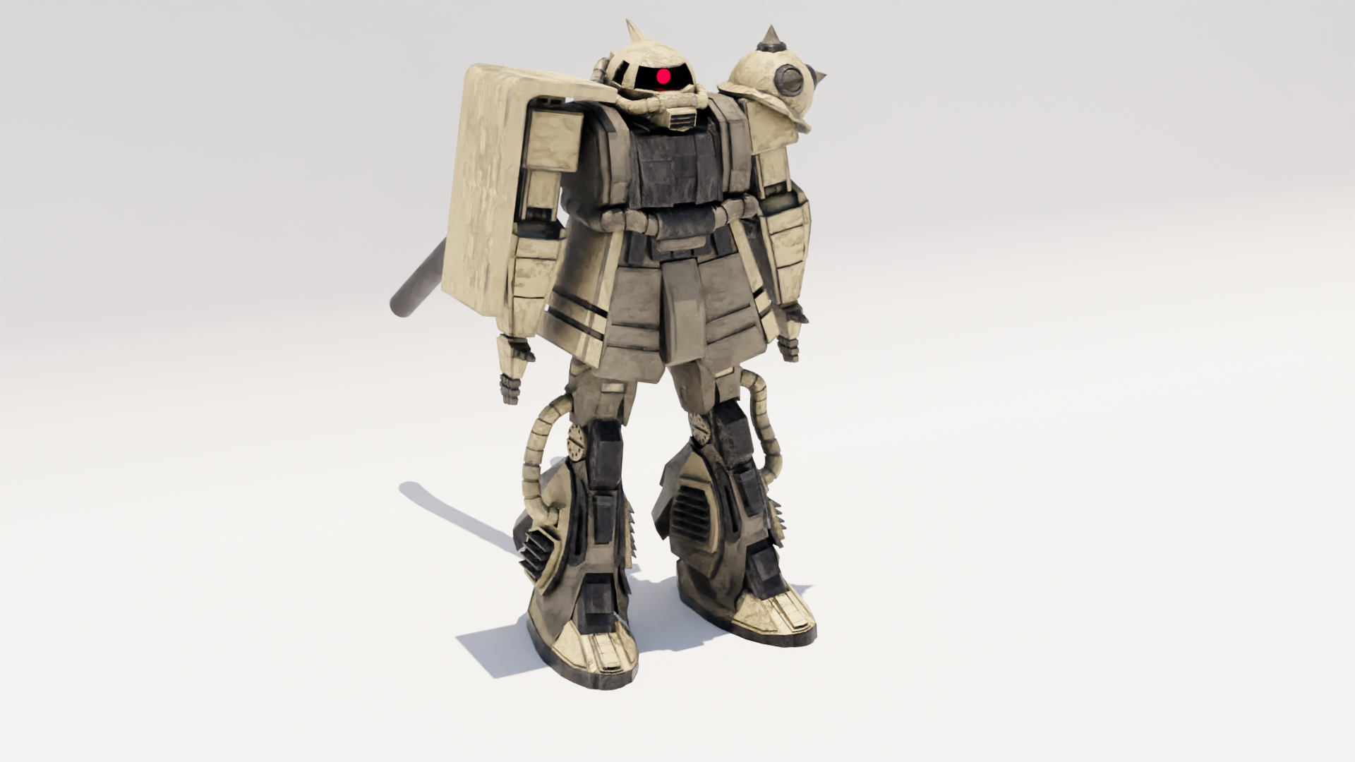 Zaku MKll Desert | FREE Robots Characters models | BlenderKit