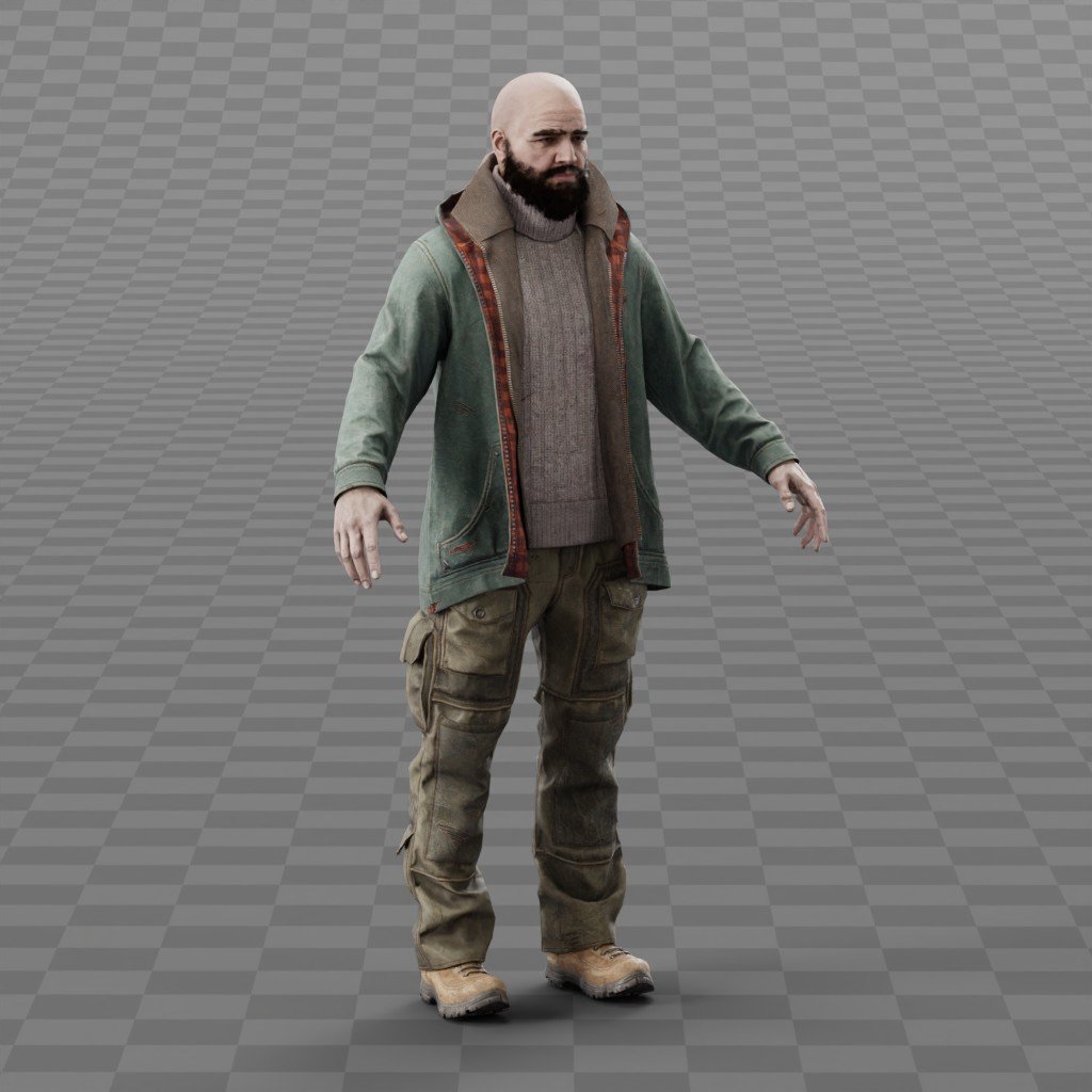 Survivor Male (Unrigged) | Men models | BlenderKit