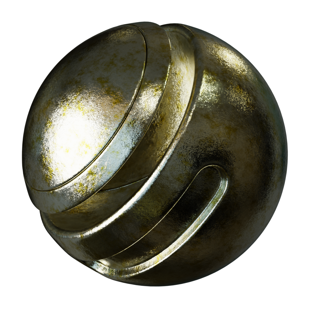 Antique Radiant Brass | FREE metal materials | BlenderKit