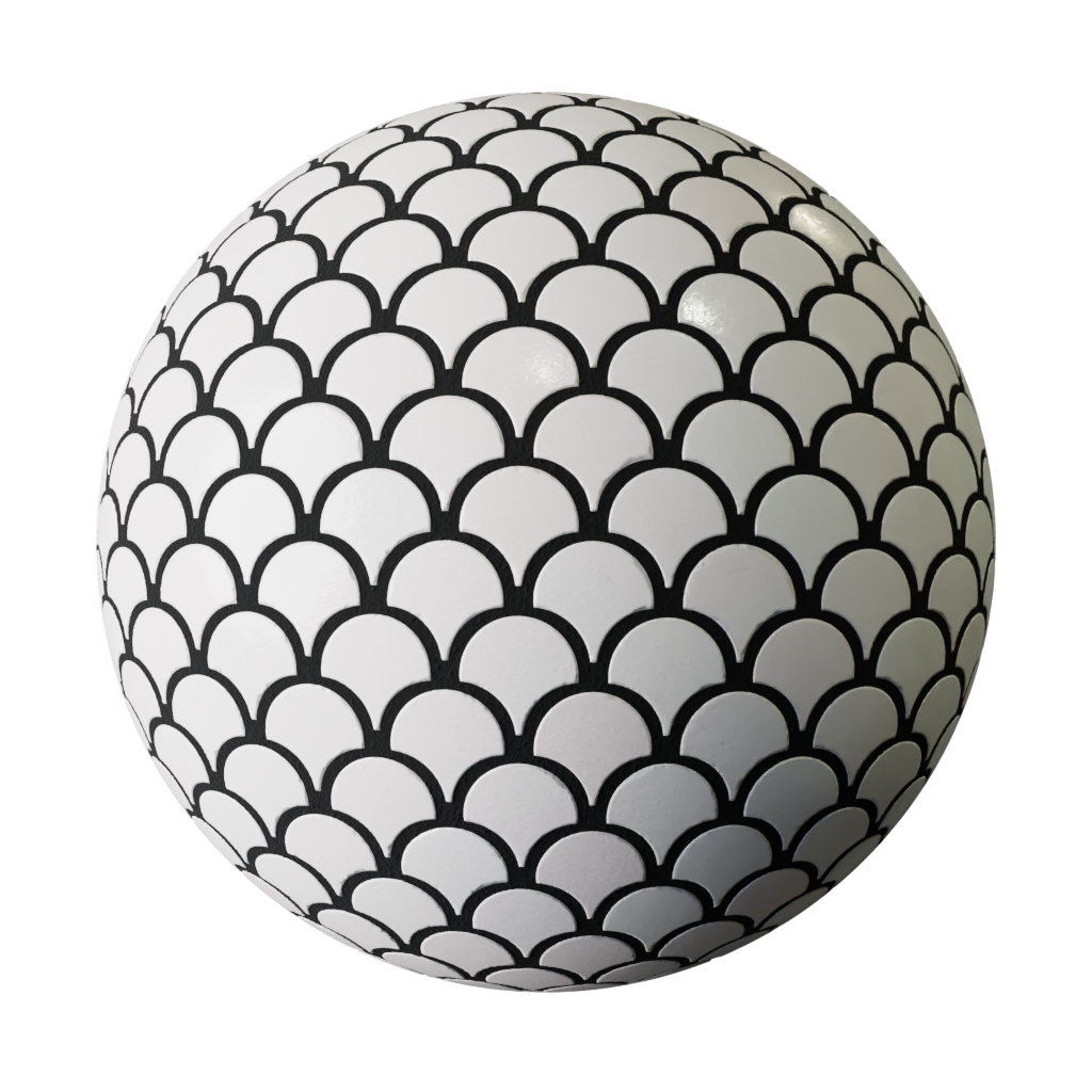 Fish scales White | FREE tiles materials | BlenderKit