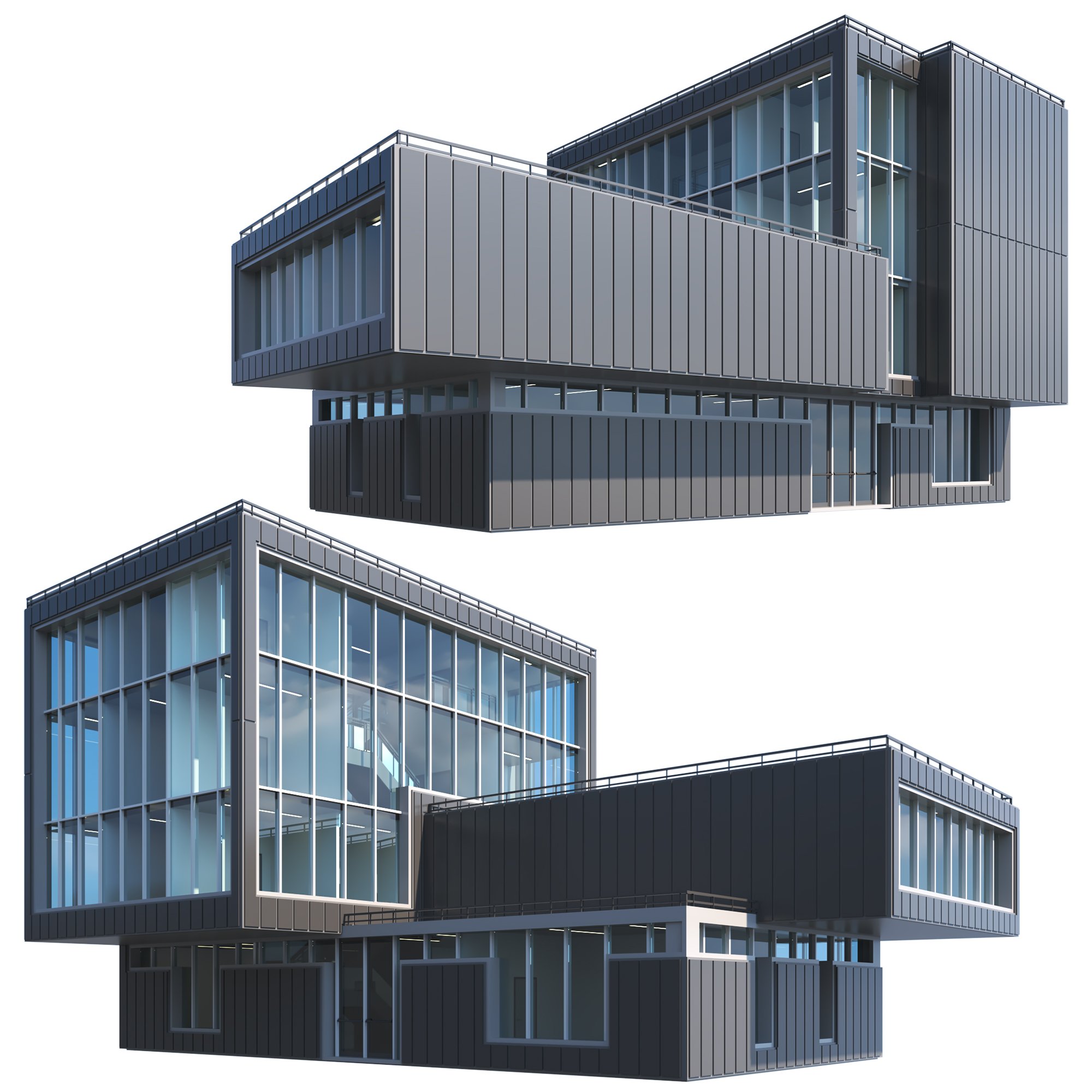 Modern Building | Commercial Buildings models | BlenderKit