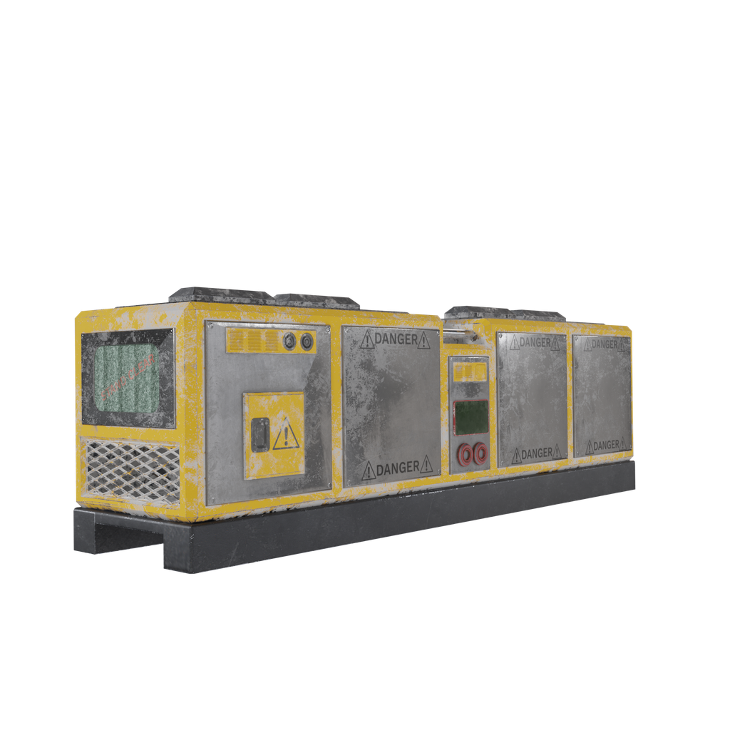 Yellow Generator with Display | FREE Industrial Equipment models ...