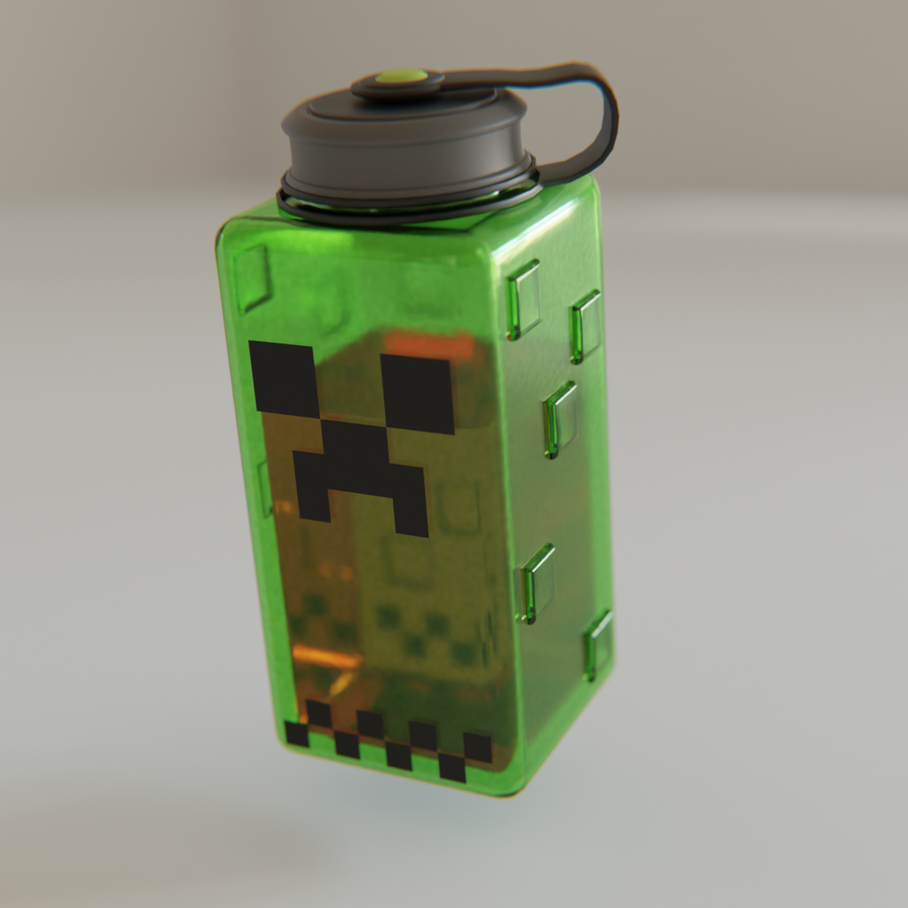 Minecraft Bottle | FREE Beverages models | BlenderKit