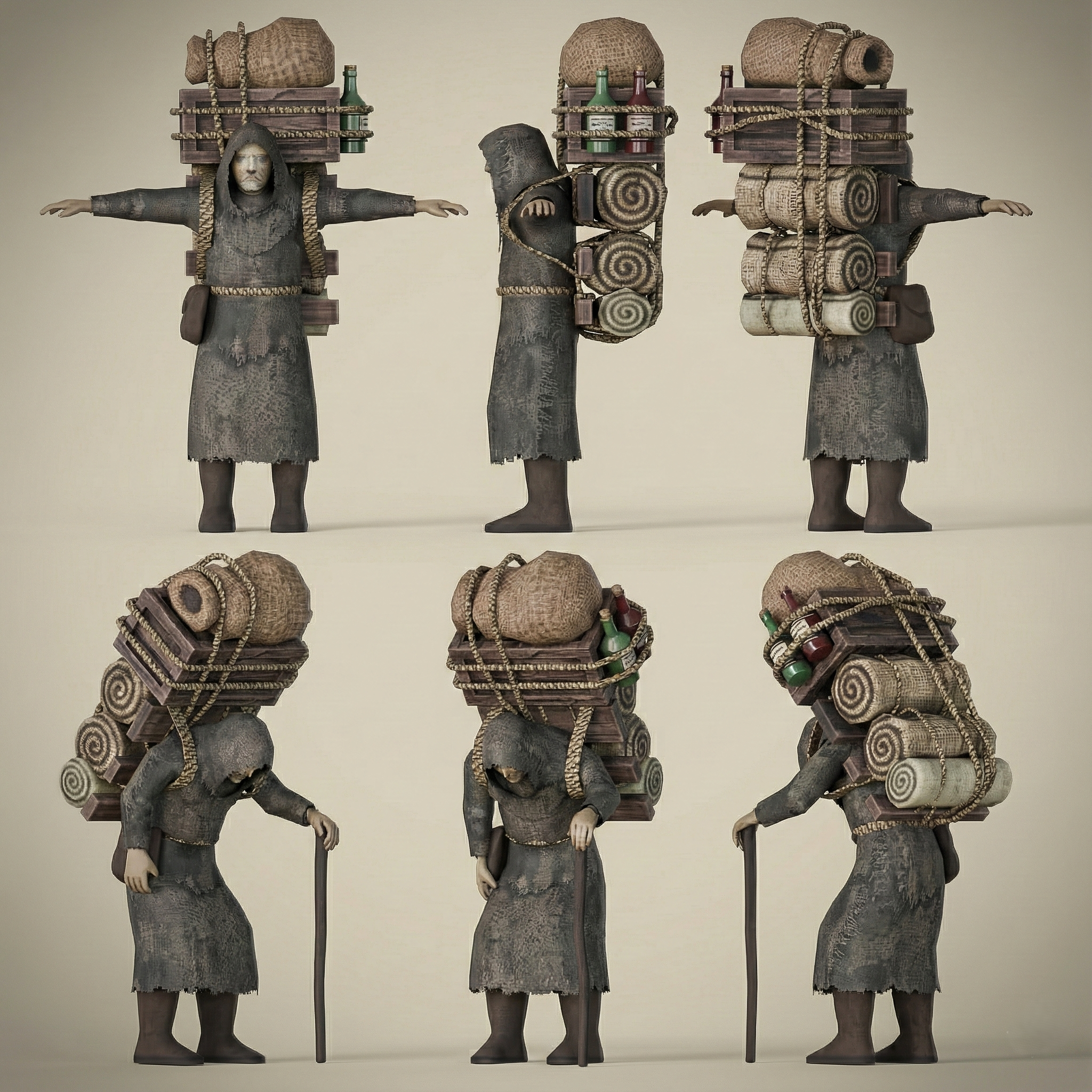 Stylized Low Poly Merchant Character | Men models | BlenderKit