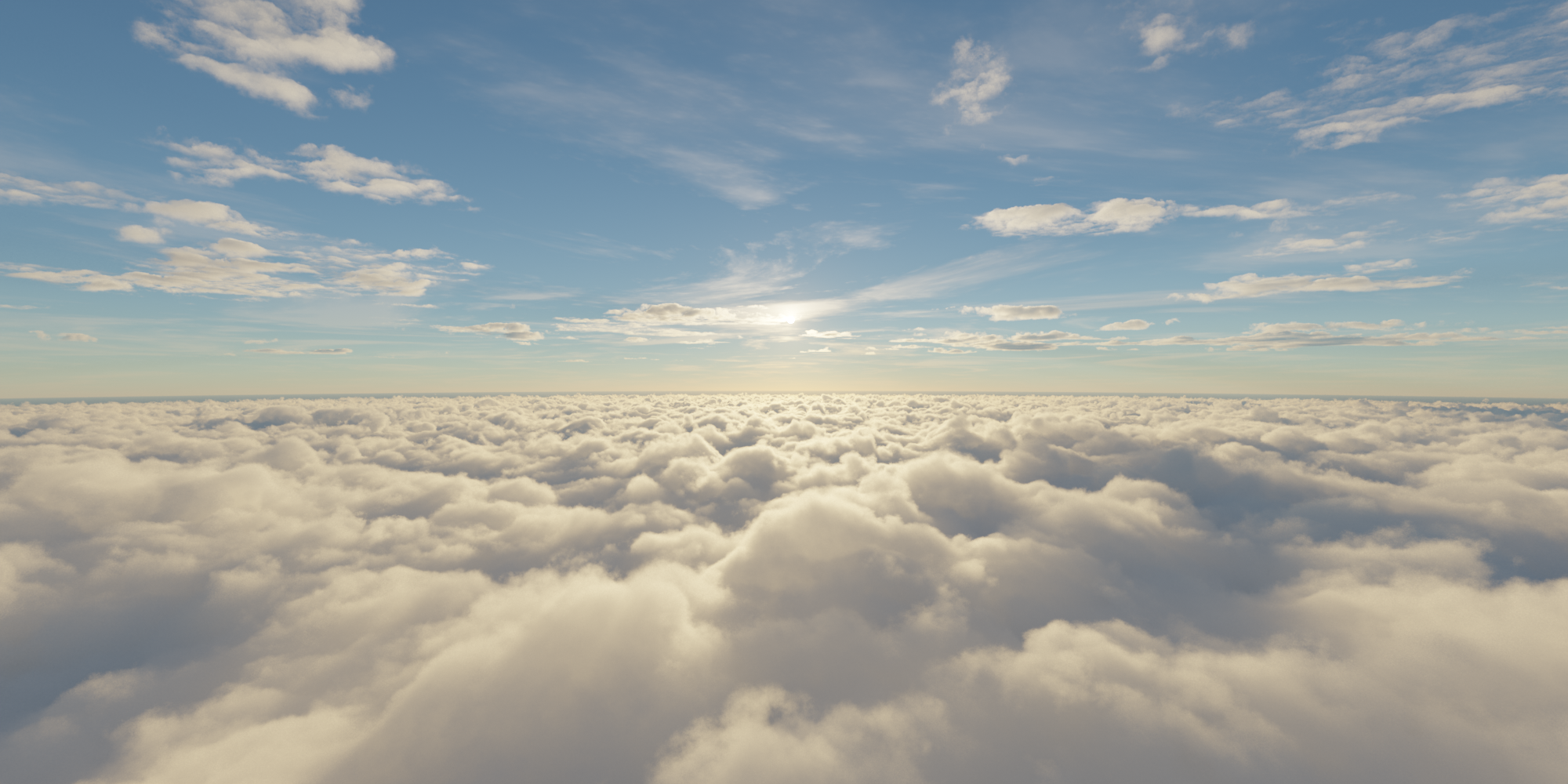 Above the Clouds Blue Sky | Nature HDRis | BlenderKit