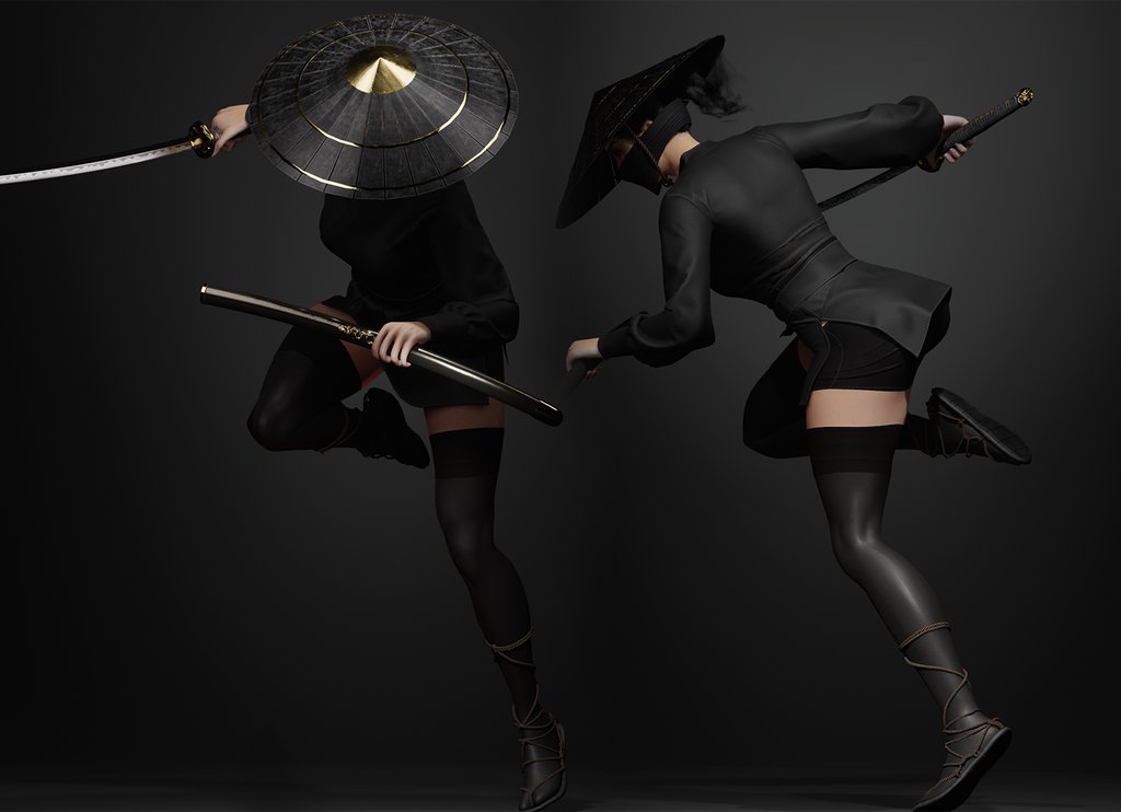 Ninja Girl | Women models | BlenderKit