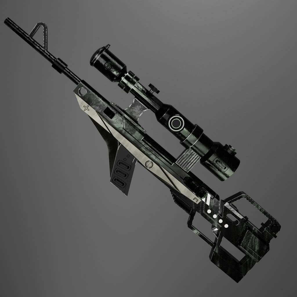 BlenderKit | Download the FREE Sniper with len model