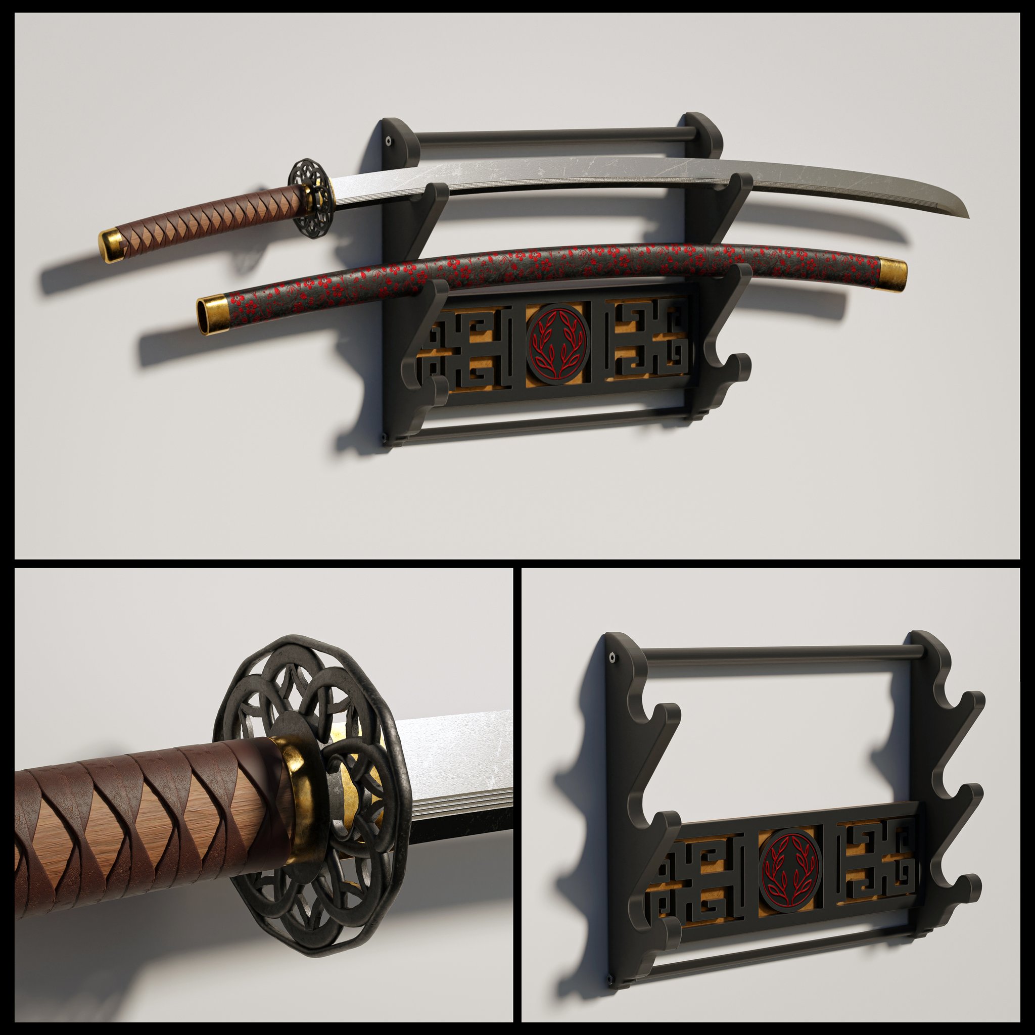 Decoration katana | Decoration Sets models | BlenderKit
