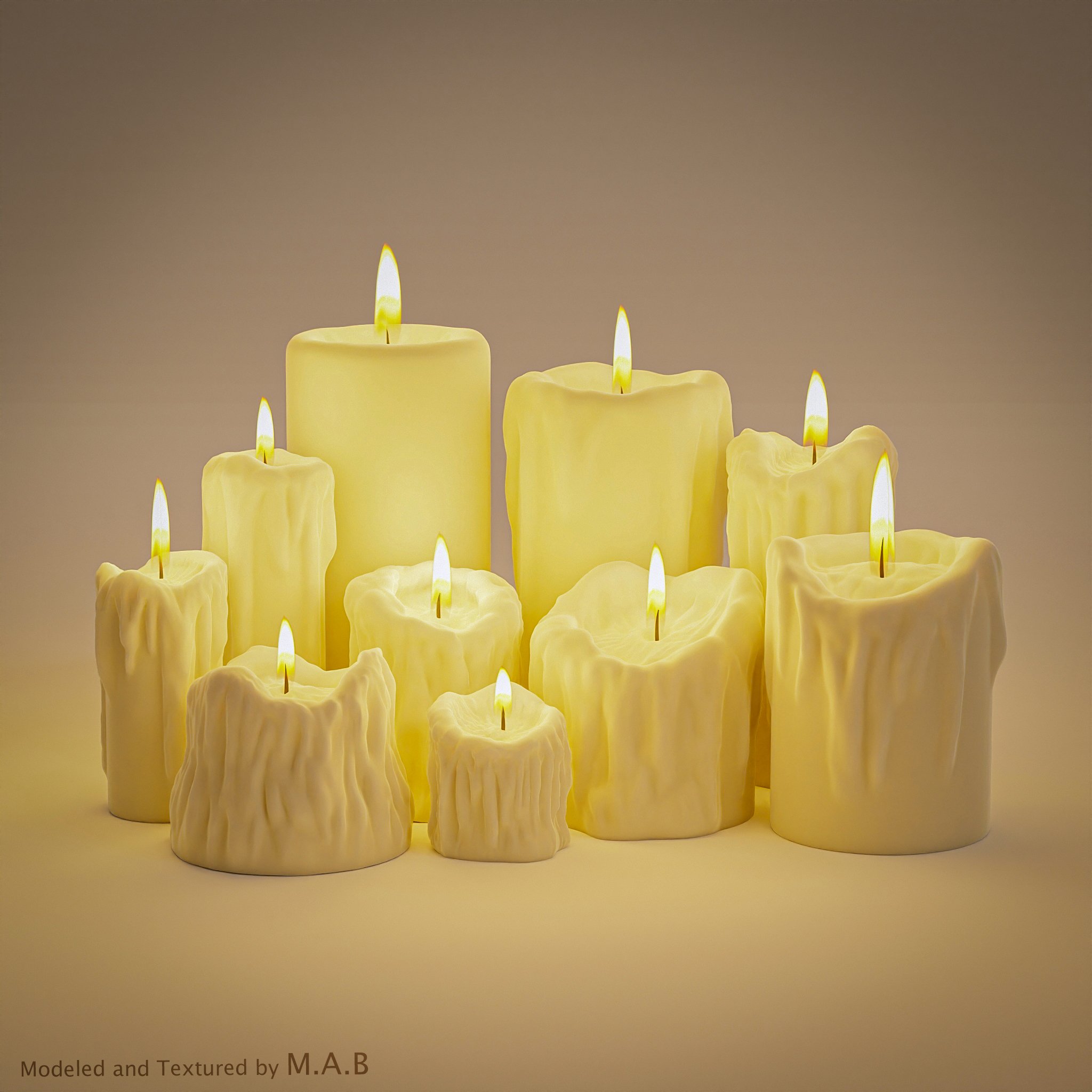 Candles pack | Decoration Sets models | BlenderKit