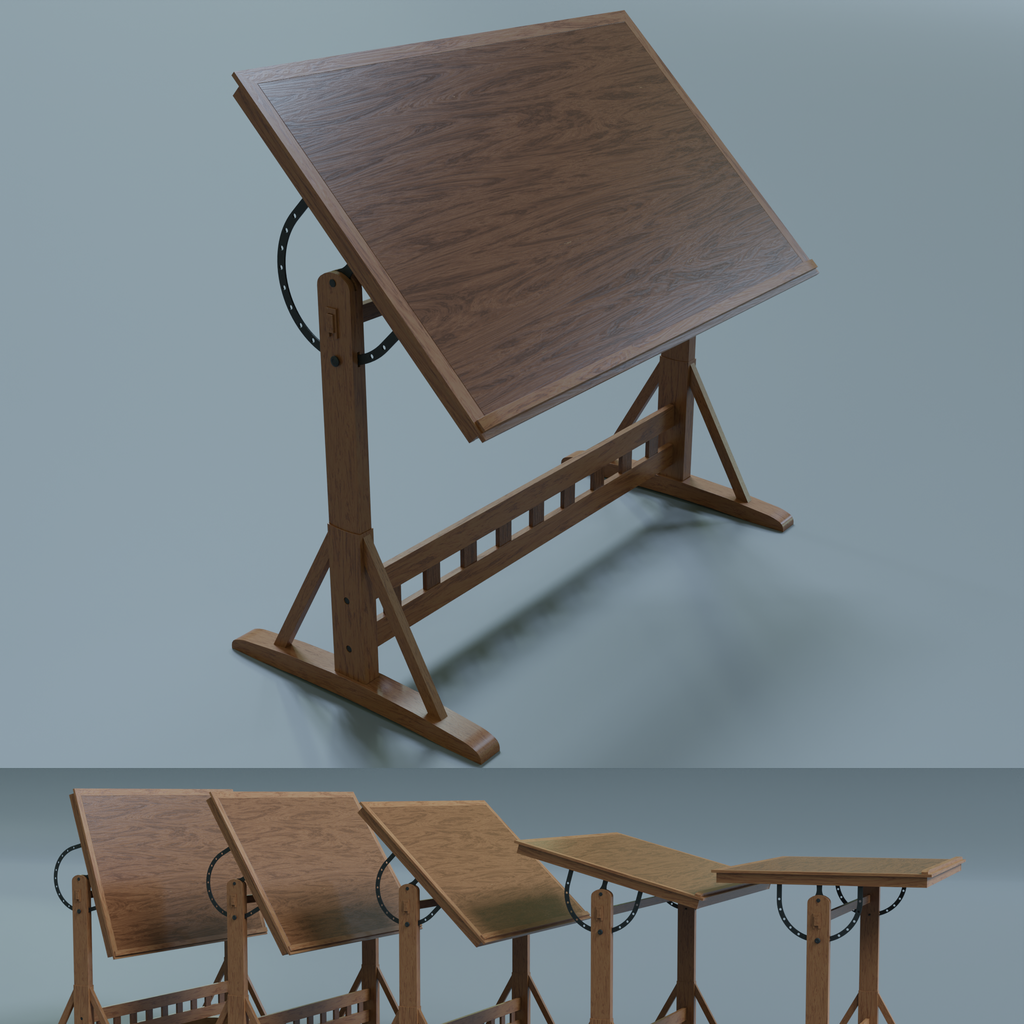 Wodden desk | FREE Desks models | BlenderKit