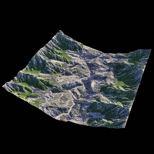 Valley topography | Terrains models | BlenderKit