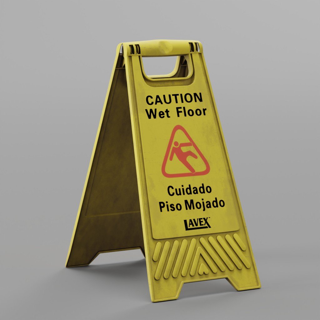 Exit Sign (Cycles) | FREE Signs models | BlenderKit