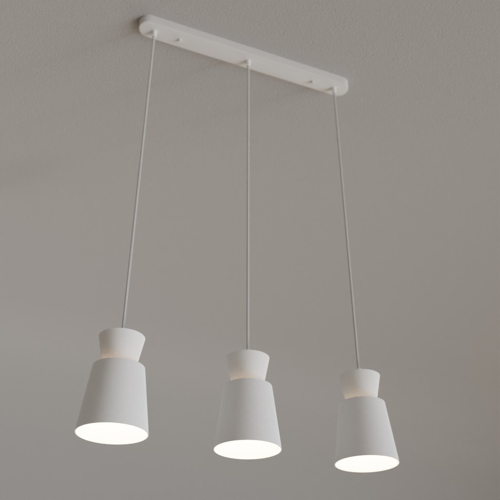 Tripple LED ceiling light | FREE Ceiling Lights models | BlenderKit