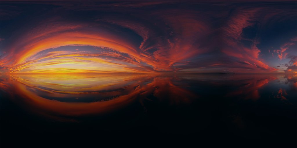 Inferno Horizon Sunset HDRI | Water Environments HDRis | BlenderKit
