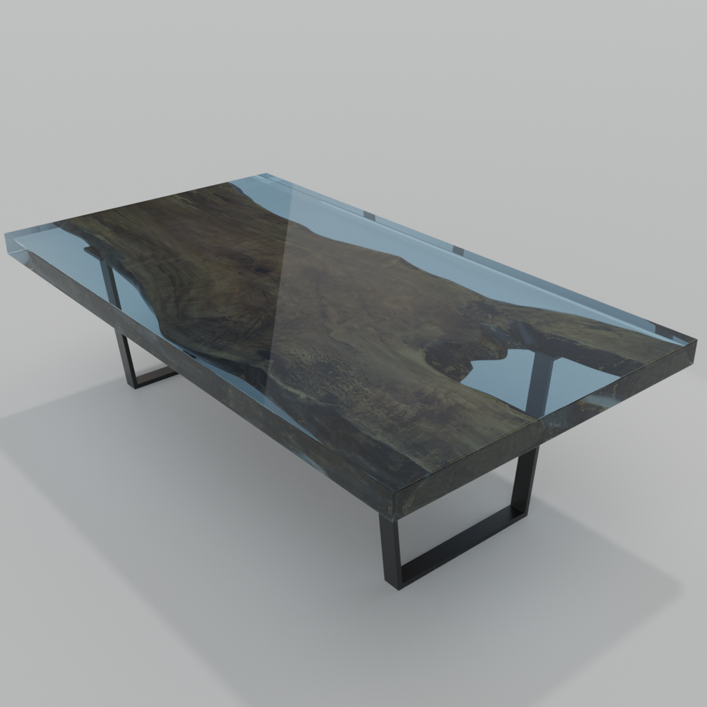 Resin coffee table | FREE Tables models | BlenderKit