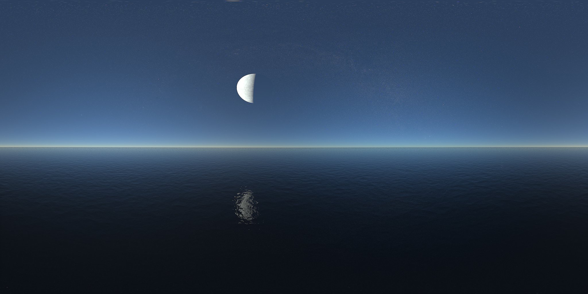 Night sky moon and stars | FREE Nighttime Environments HDRis | BlenderKit