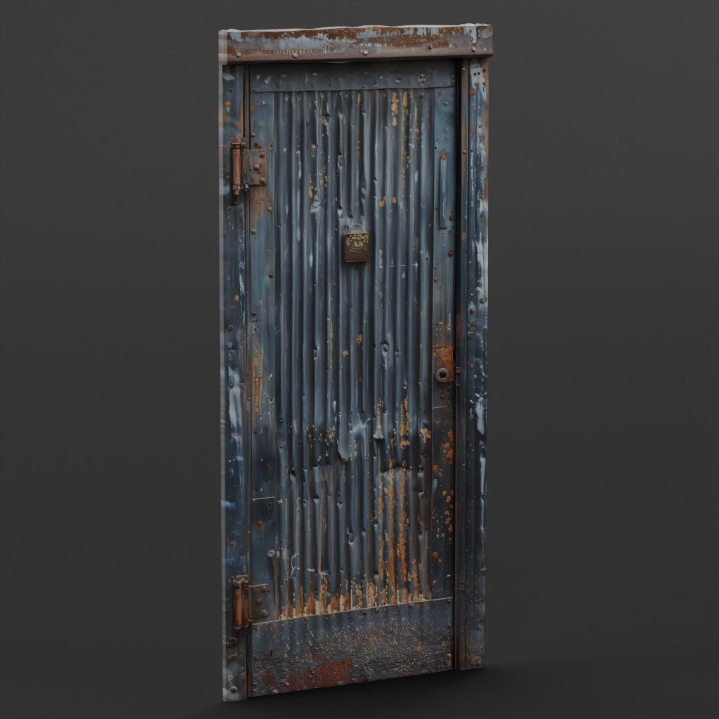 Old shack door | Doors models | BlenderKit