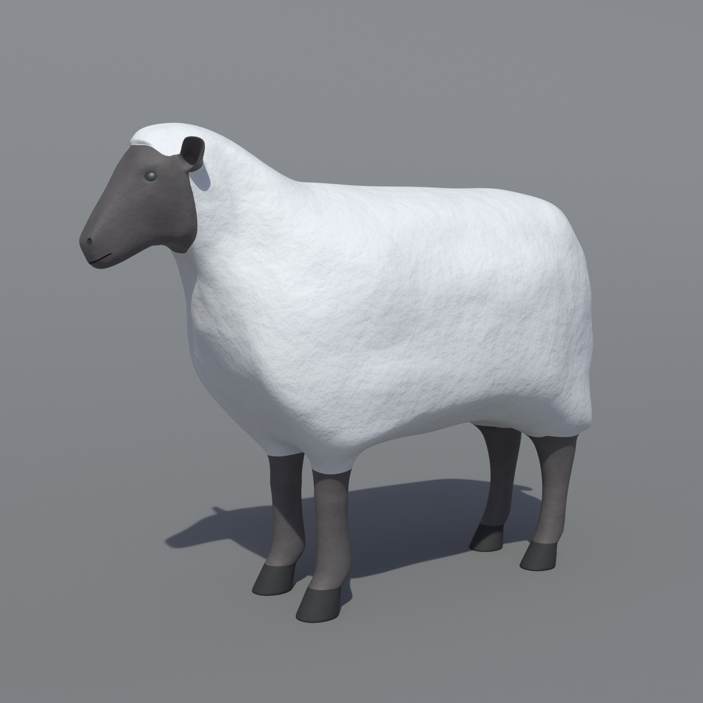 Cartoon Sheep | Mammals models | BlenderKit