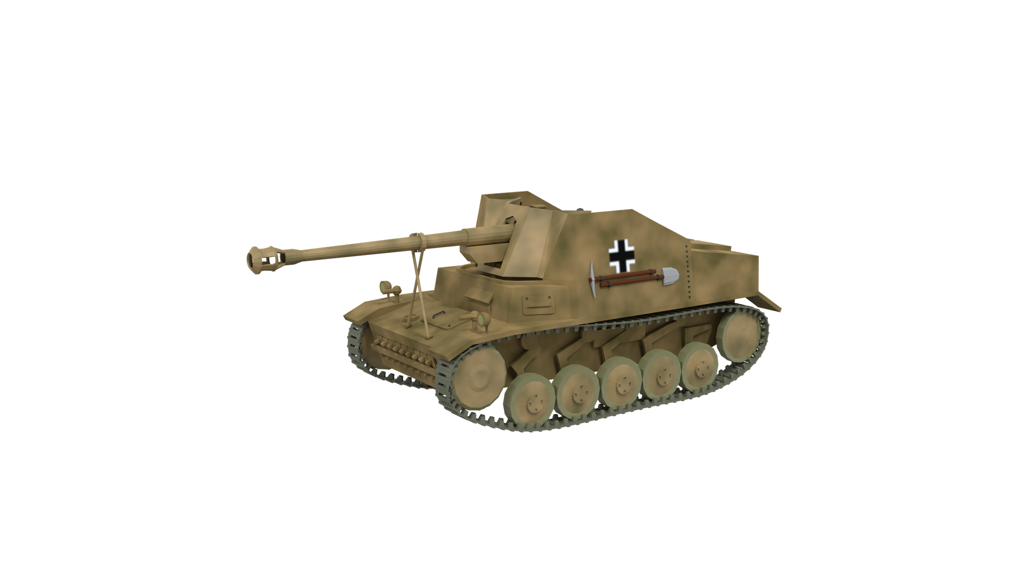 Low Poly SdKFz 131 Marder II | Military Vehicles models | BlenderKit