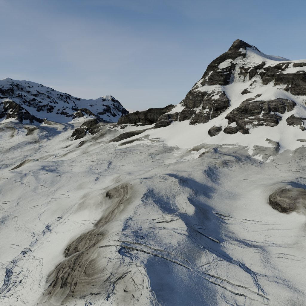 Glacier Mountain Landscape | Terrains models | BlenderKit