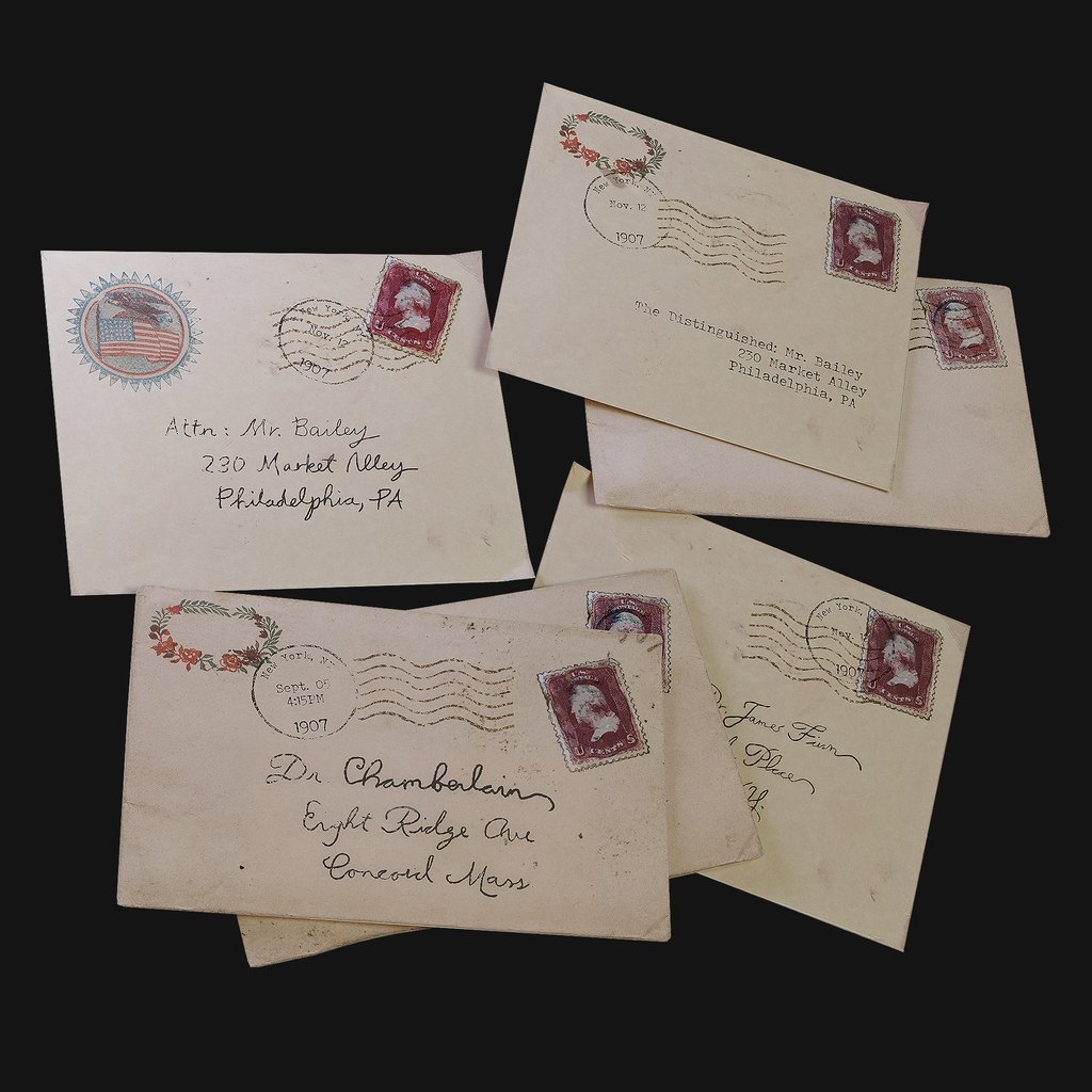Early 1900s Office Mail Envelope Stack | FREE Stationeries models ...