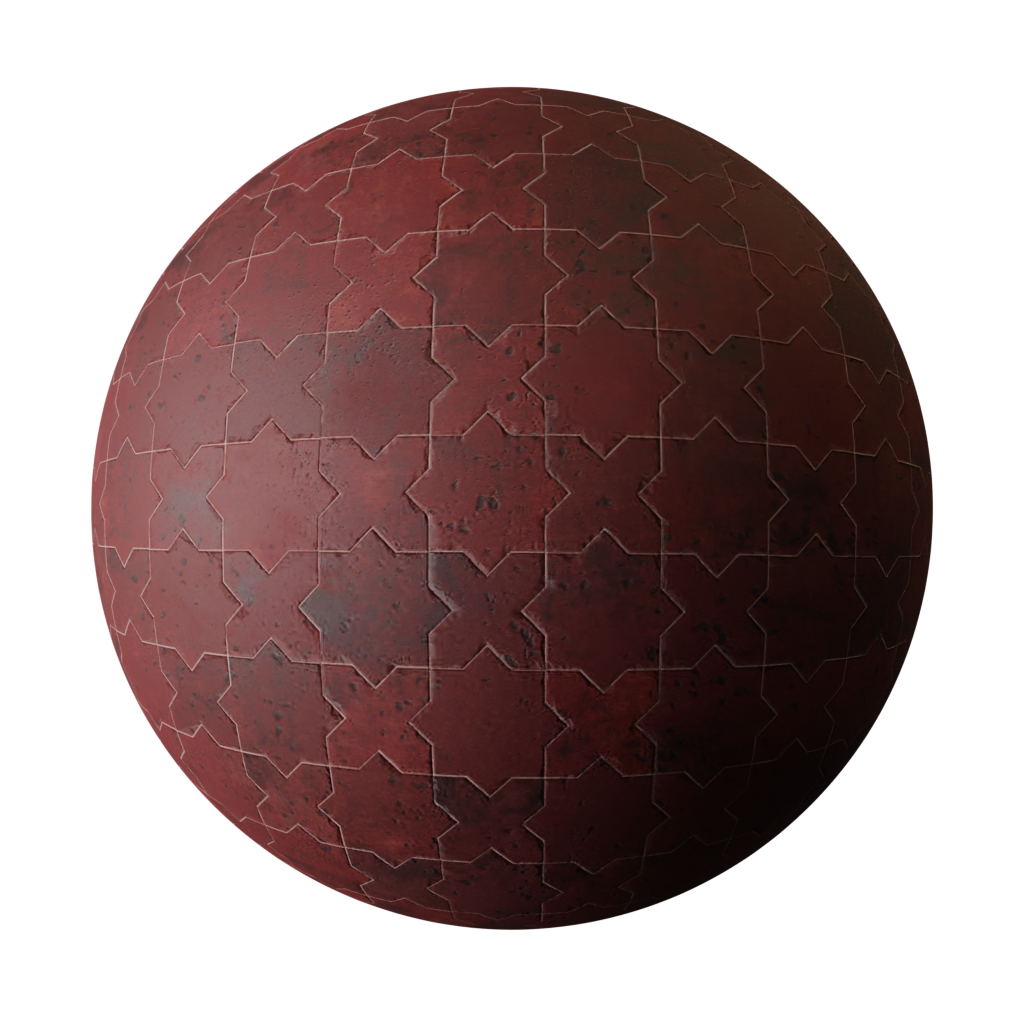 Antique Red clay tile | FREE tiles materials | BlenderKit