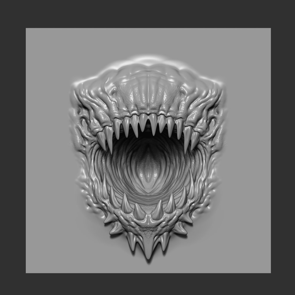 NS Demon mouth spiky | Face / Head brushes | BlenderKit