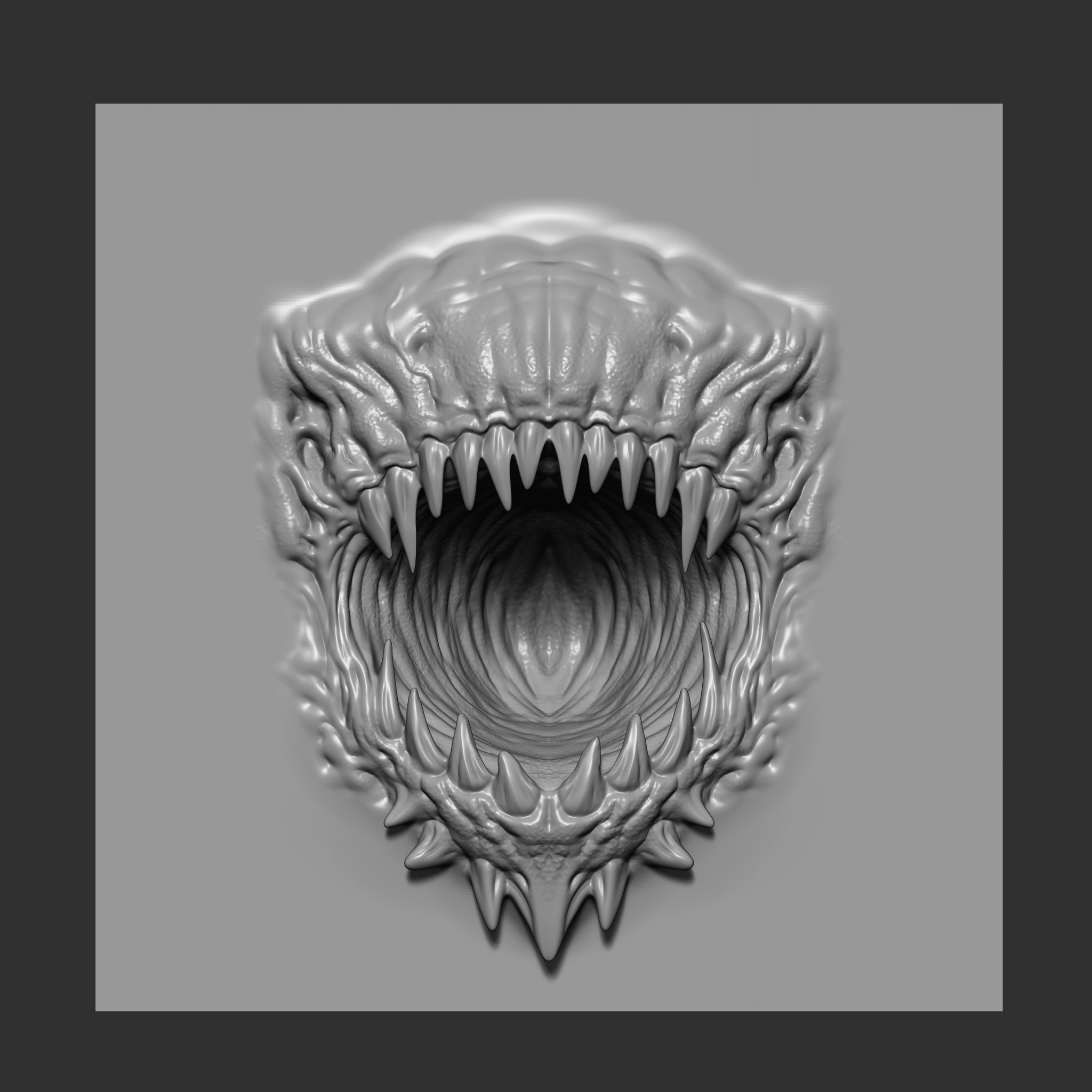 NS Demon mouth spiky | Face / Head brushes | BlenderKit