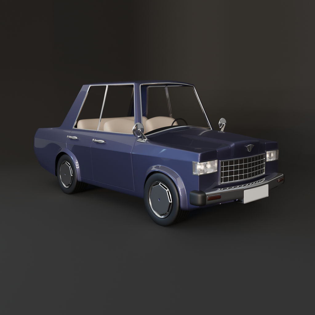 80's Cartoon Car | FREE Cars models | BlenderKit