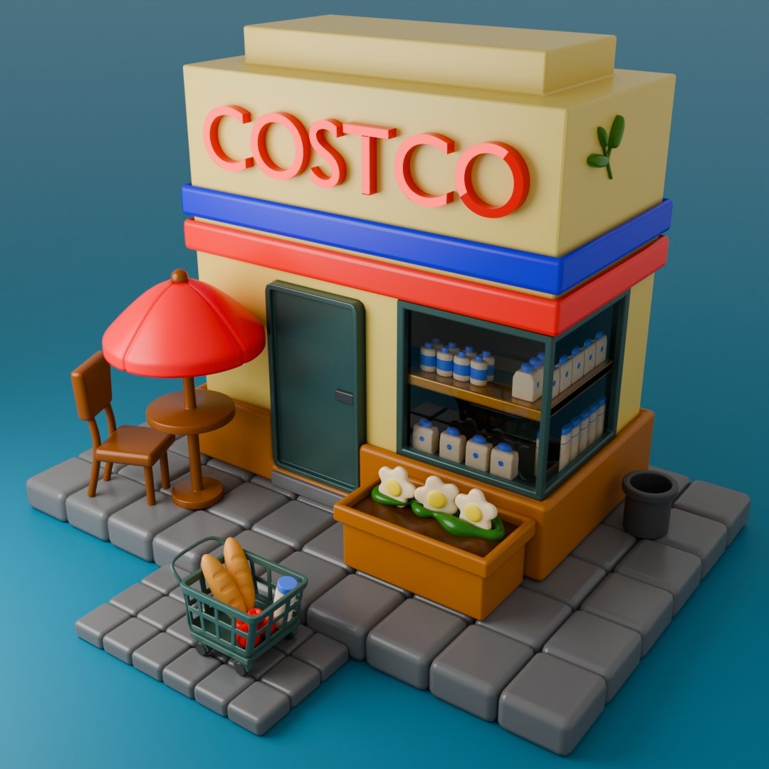 Costco Storefront | Buildings models | BlenderKit