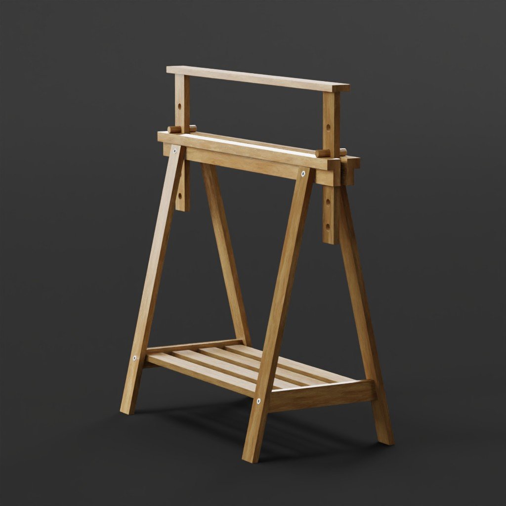 Easel | Benches models | BlenderKit