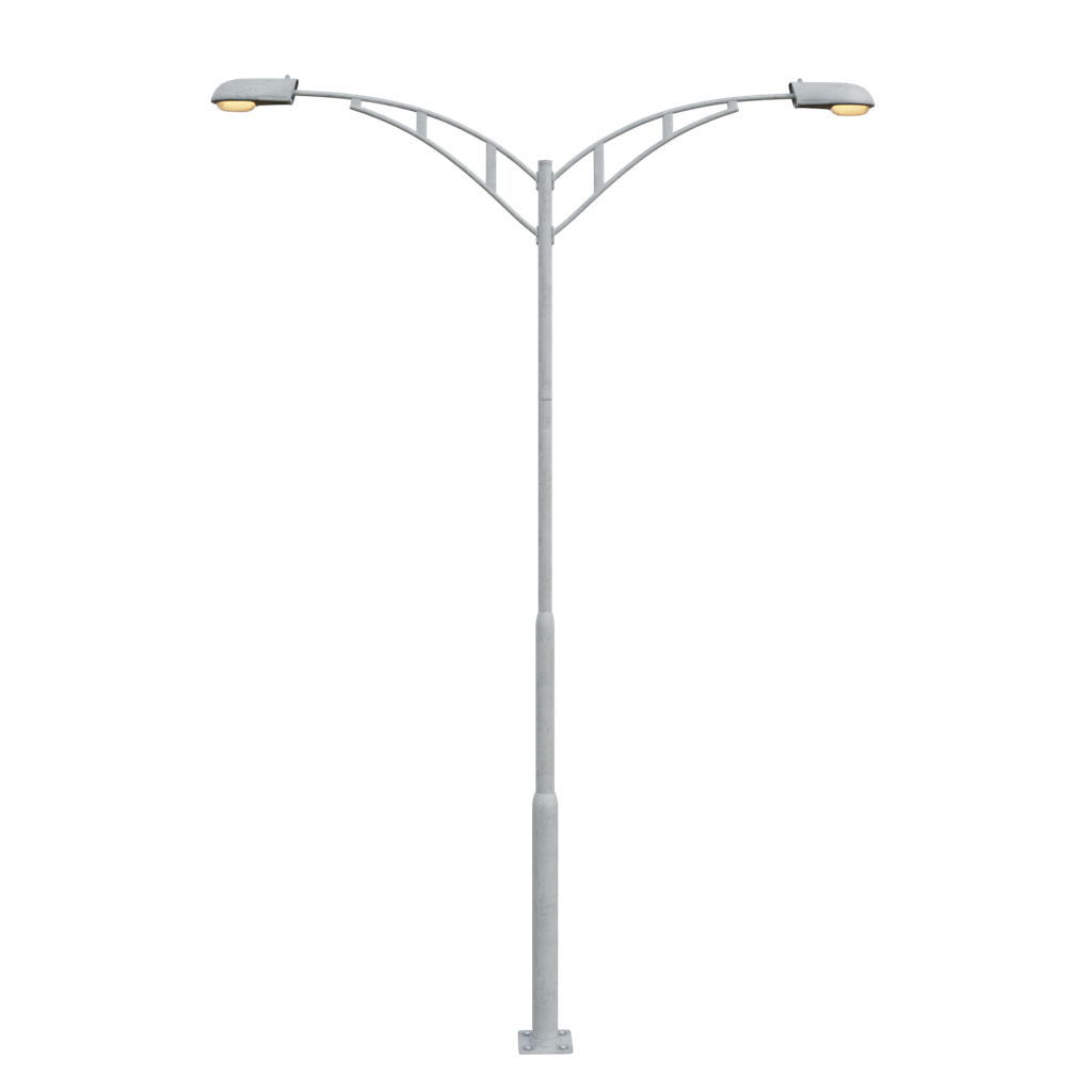 Street double lamp post | Urban Environment models | BlenderKit
