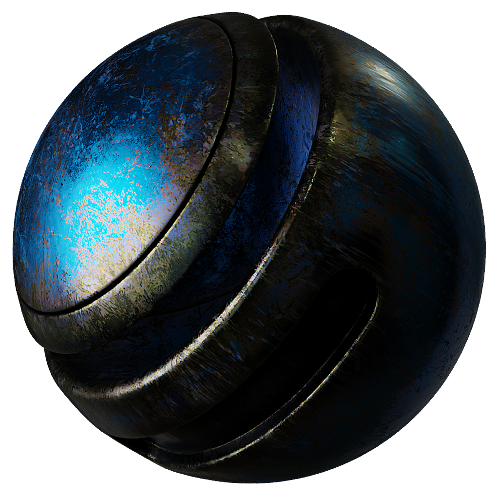 Metal Blue Marked | FREE metal materials | BlenderKit