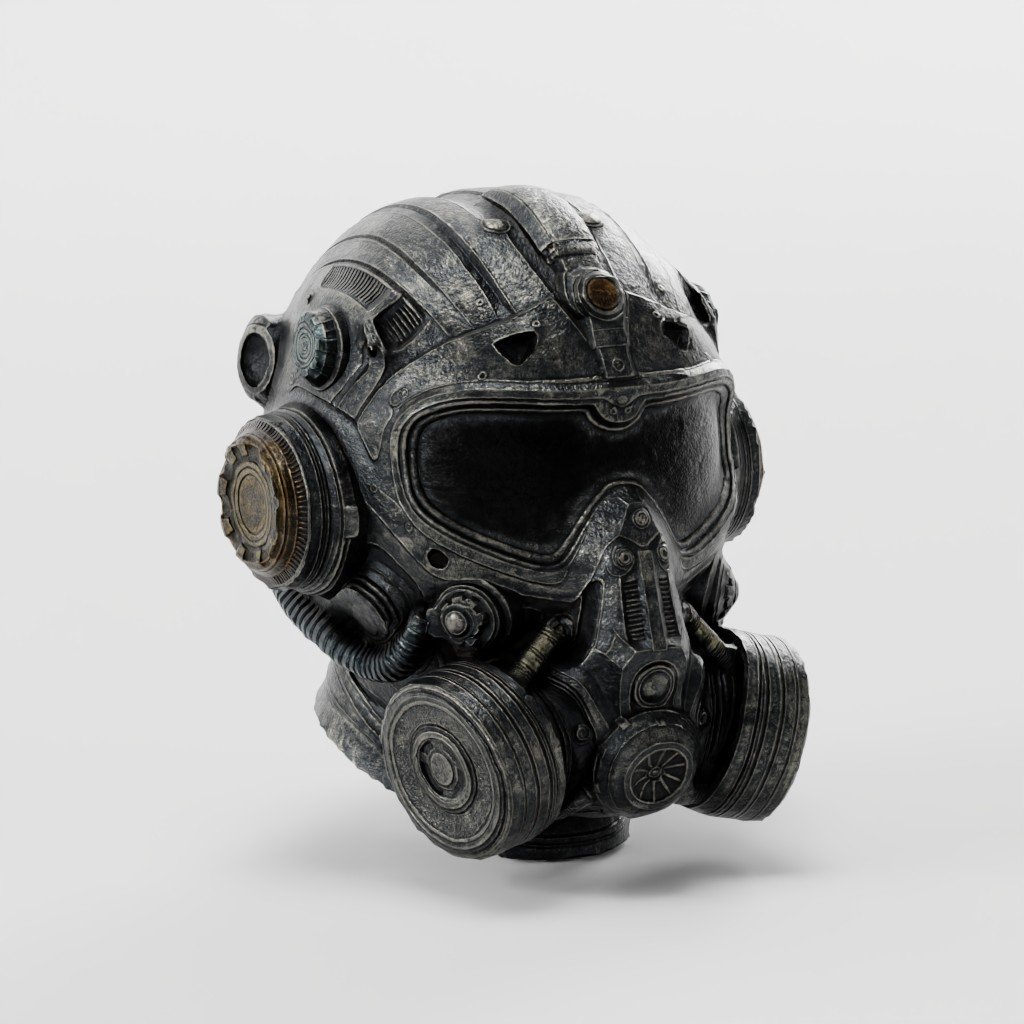 Helmet - Space Gas Mask | Miscellaneous models | BlenderKit