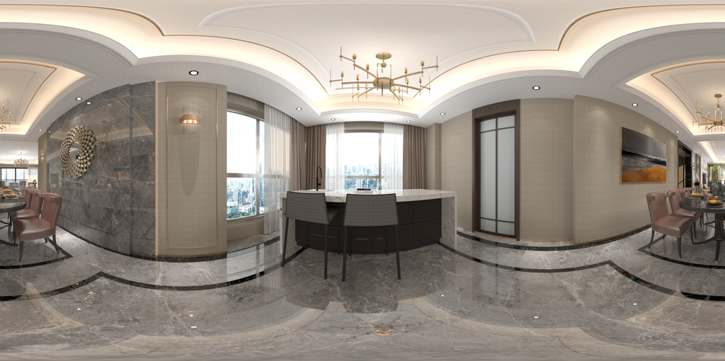 Dining room | FREE Interiors HDRis | BlenderKit