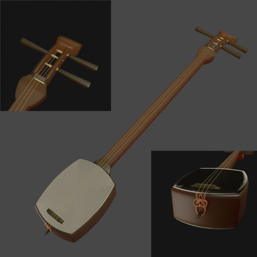 Shamisen | Musical Instruments models | BlenderKit