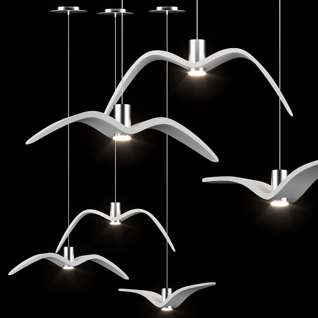 NIGHT BIRDS Pendant Light | Ceiling Lights models | BlenderKit