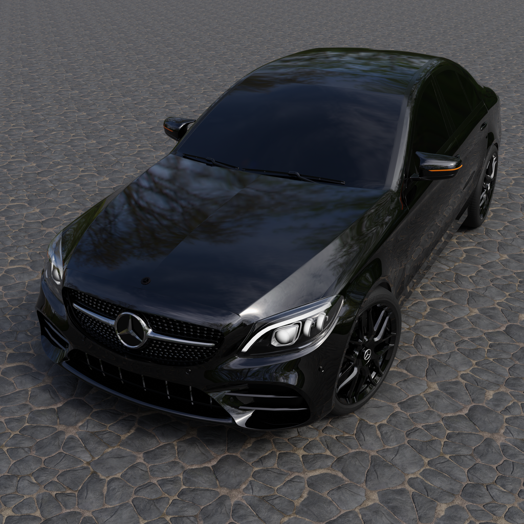 Mercedes-Benz-C300(Rigged) | Luxury Cars models | BlenderKit