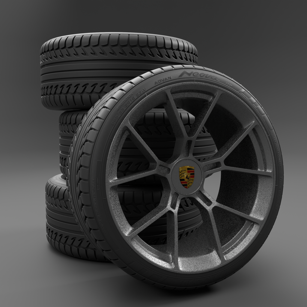 Porsche tires | Vehicle Parts models | BlenderKit