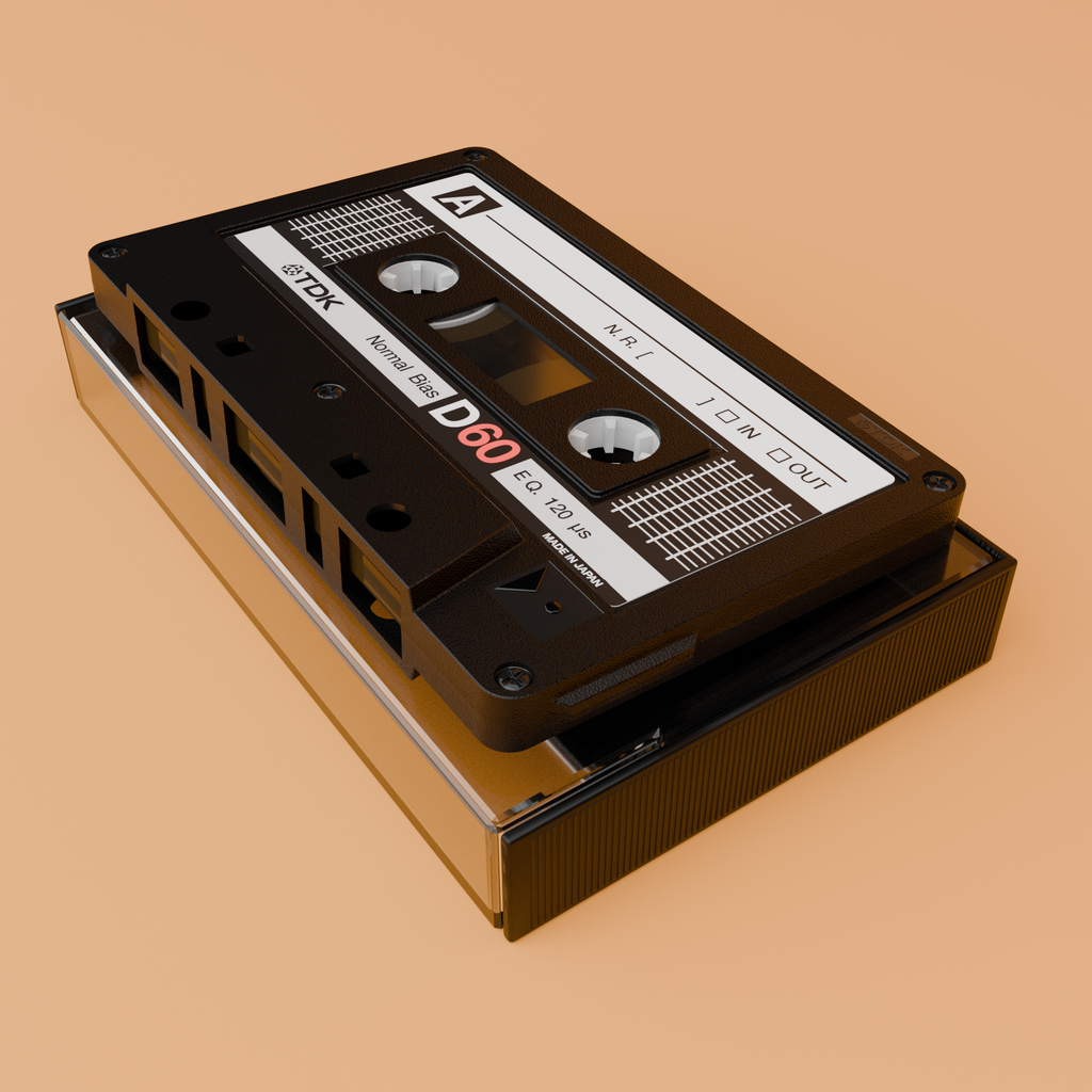 TDK D-60 Tape (with box) | FREE Audio Devices models | BlenderKit