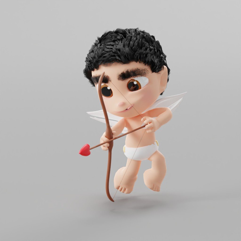 Cupid Character Rigged | Children models | BlenderKit