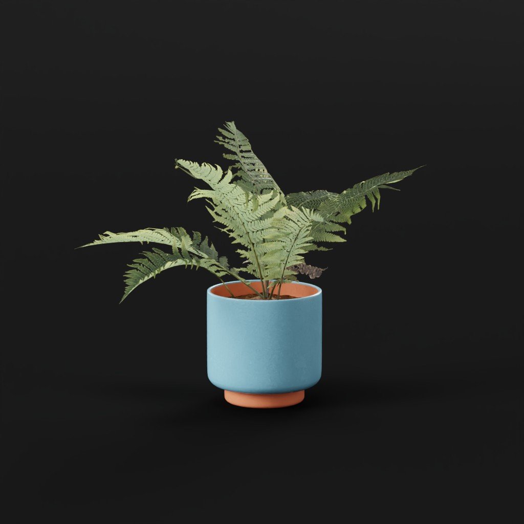 Lady Fern Medium Potted | Indoor Plants models | BlenderKit