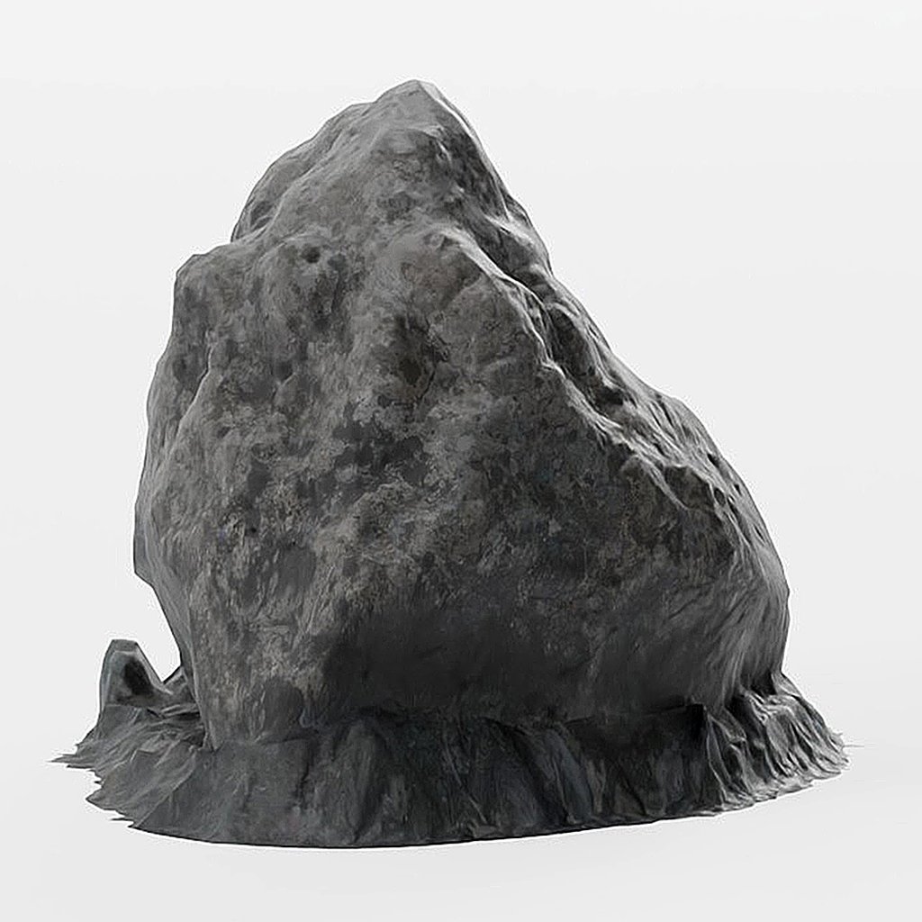 Round Rock Dark | Terrains models | BlenderKit