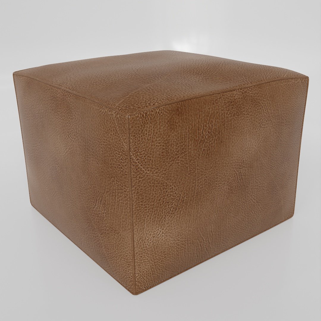 Leather pouf | FREE Poufs models | BlenderKit