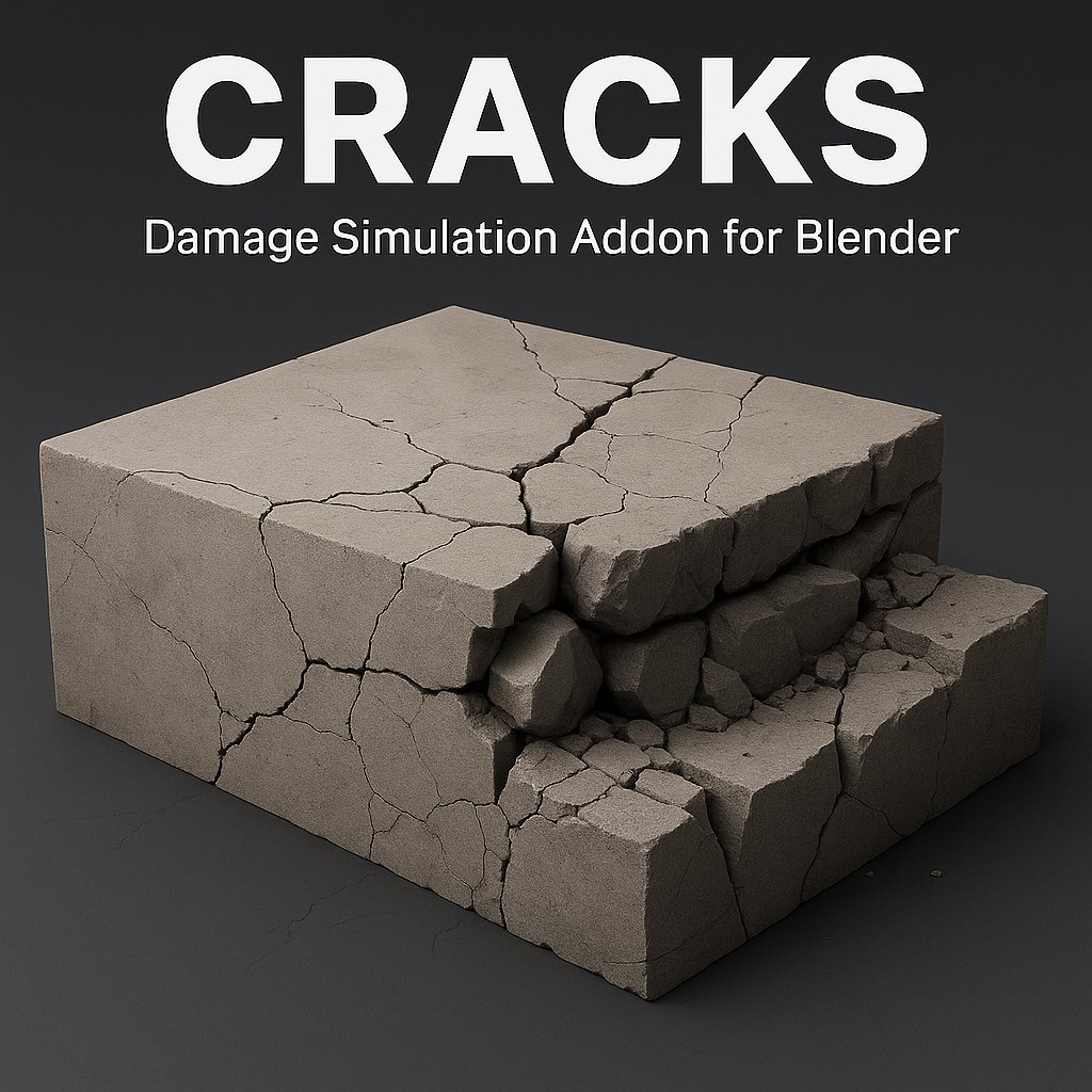 "Cracks" Damage addon 2025 💥Windows, Linux, Mac approved | BlenderKit